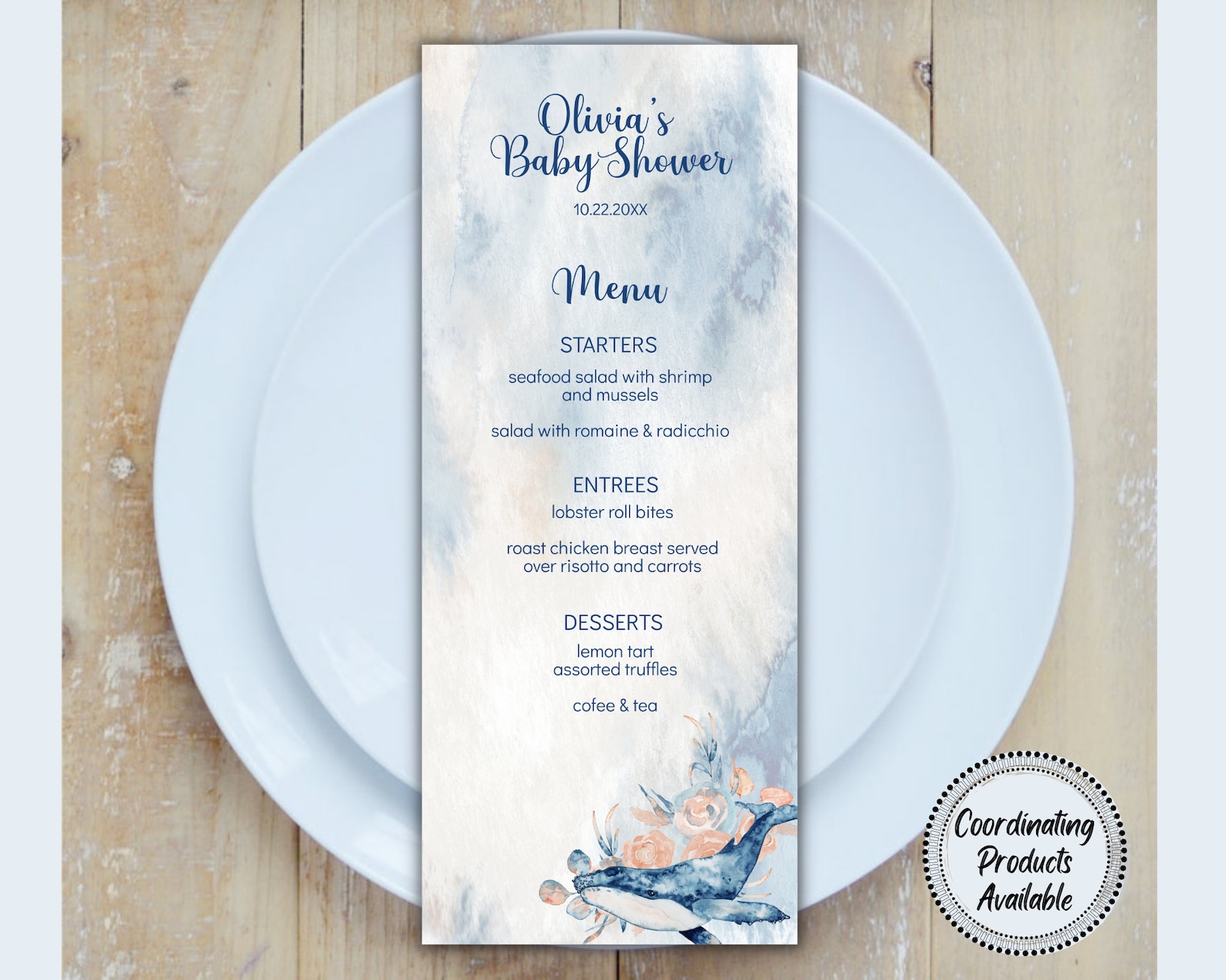 Editable Ocean Menu Template Printable, Under the Sea Menu ...