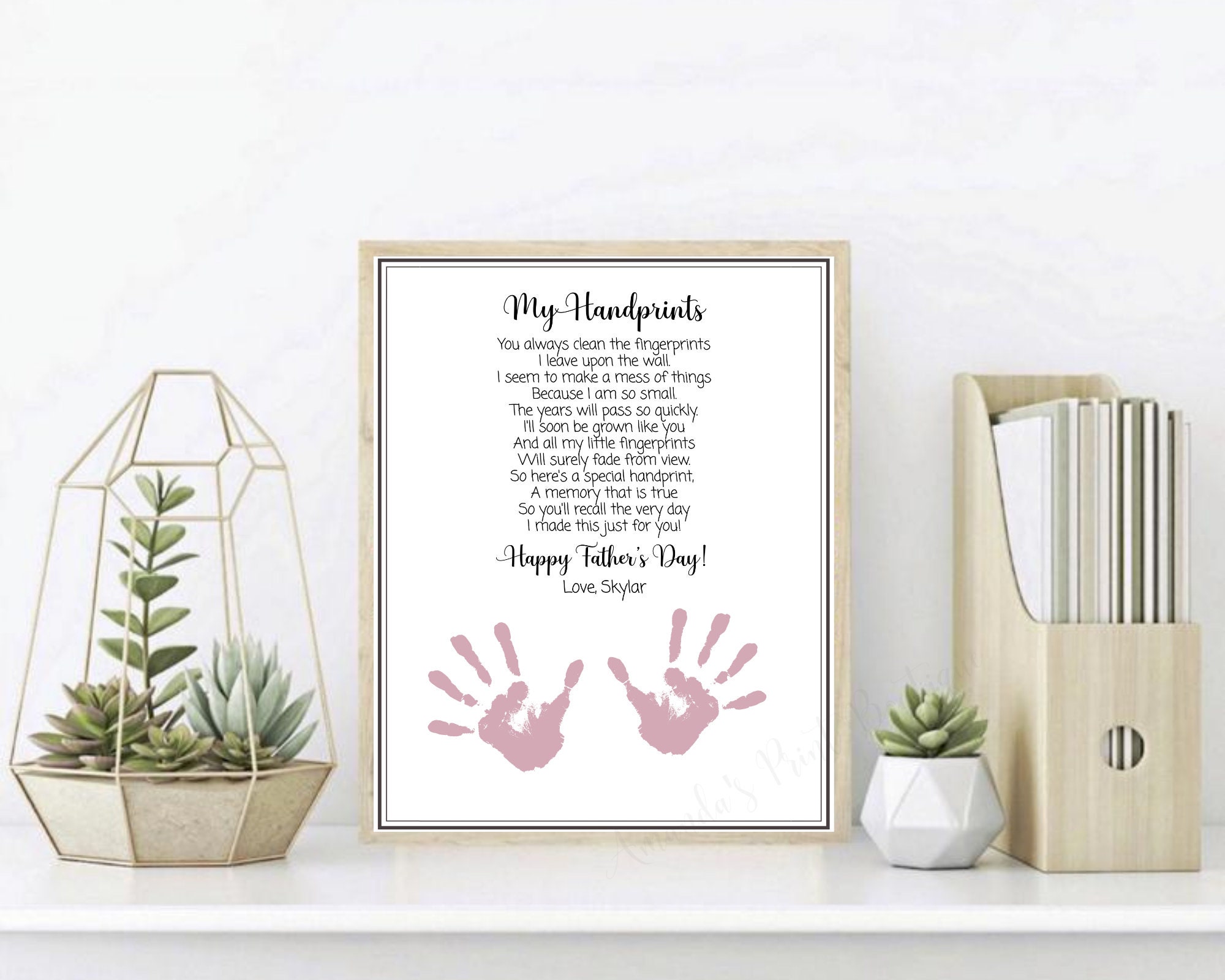Editable My Handprints Poem/ Handprint Art / Keepsake Craft / - Etsy