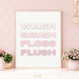 Kids Bathroom Decor, Bathroom Art Prints, Kids Bathroom Rules, Girl ...