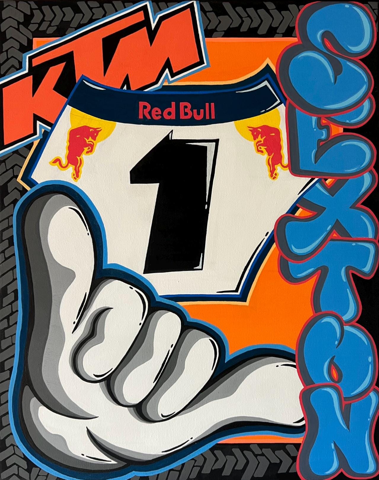 Chase Sexton Motocross Canvas Drawing - Etsy