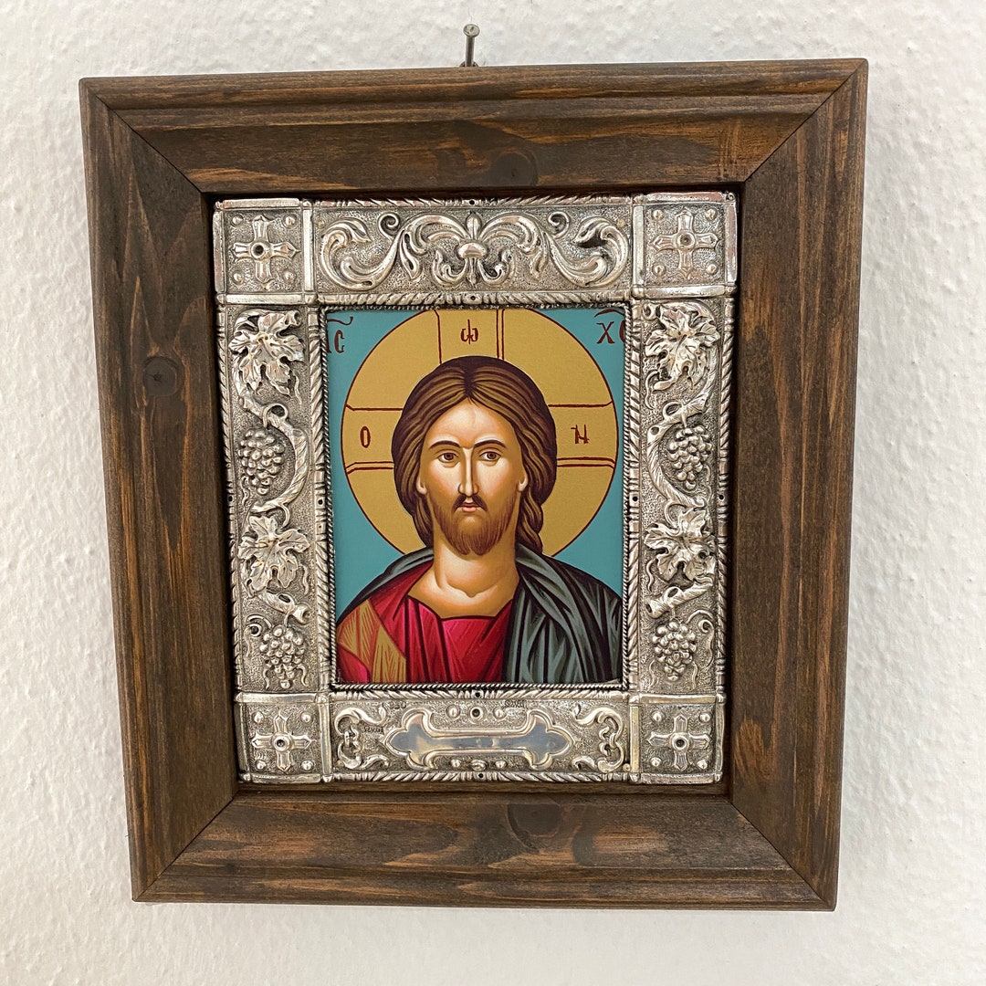 Jesus Christ Silver 950 Icon, Orthodox Icon, Christian Wedding Gift ...