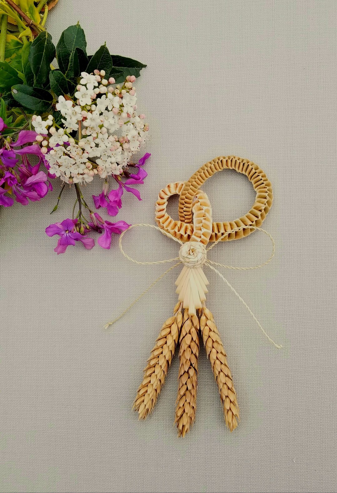 Wheat Wedding Gift. Braided Wheat Love Knot. Customizable. - Etsy