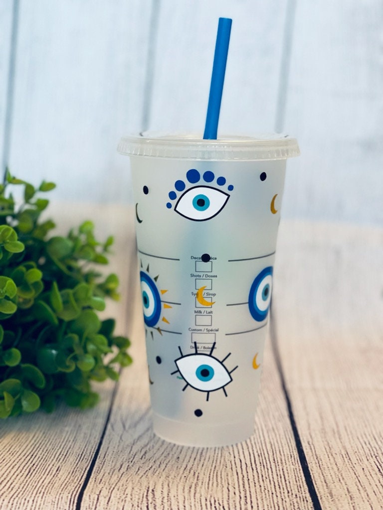 Evil Eye Cup Evil Eye Cold Cup Evil Eye Tumbler Evil Eye - Etsy