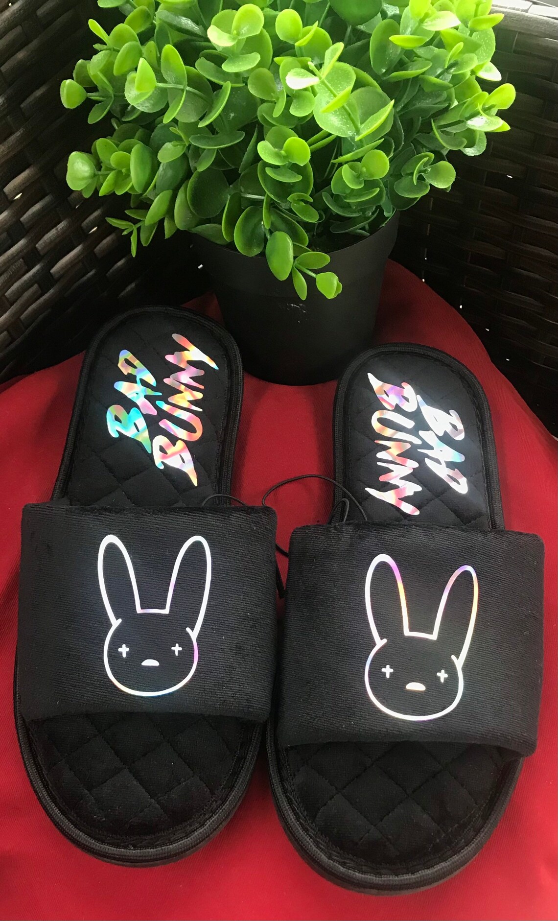 Bad Bunny Slippers bad Bunny Slipper Women Slippers - Etsy