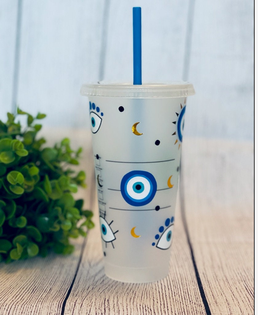 Evil Eye Cup Evil Eye Cold Cup Evil Eye Tumbler Evil Eye - Etsy