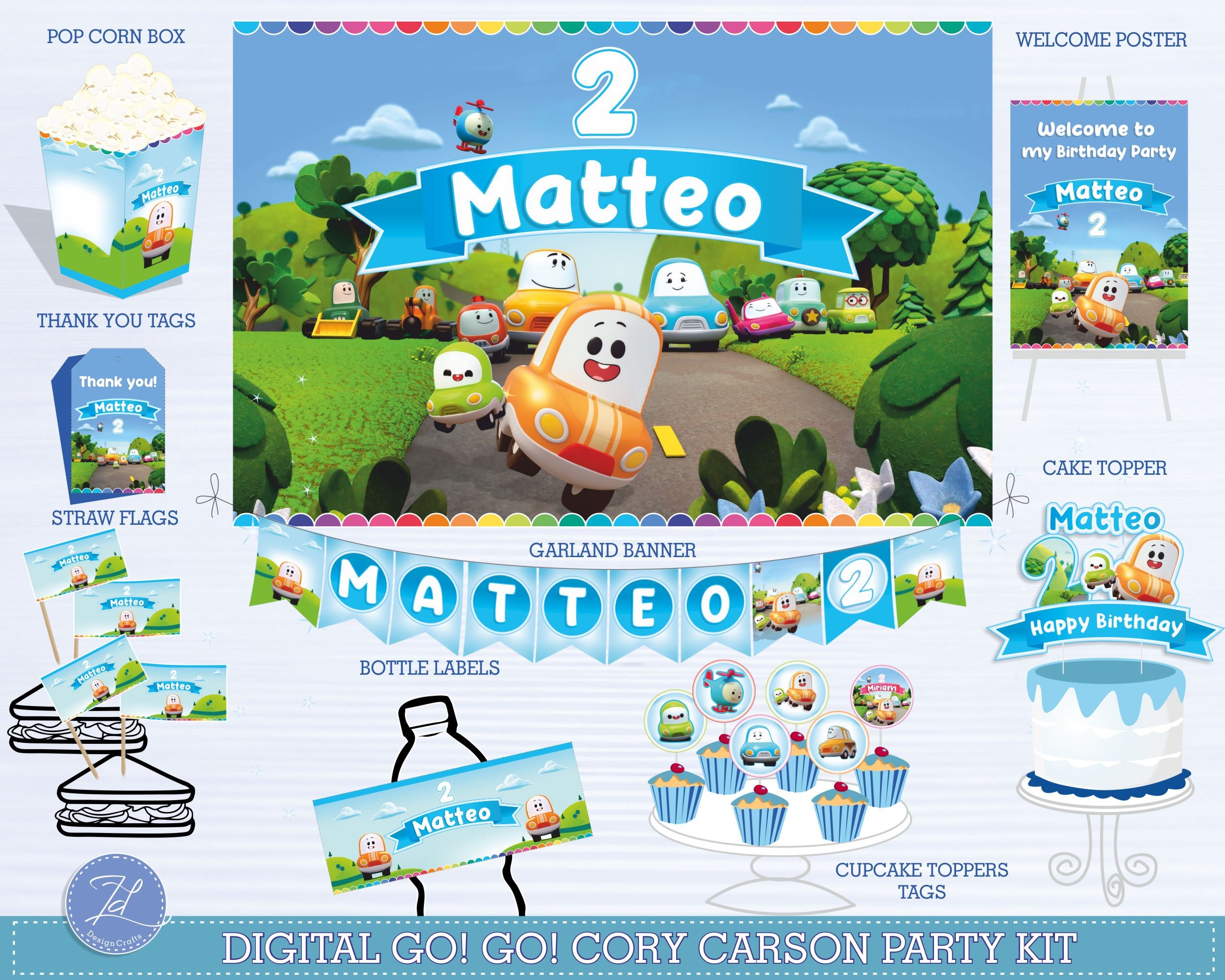 Go Go Cory Carson Digital PARTY KIT - Etsy