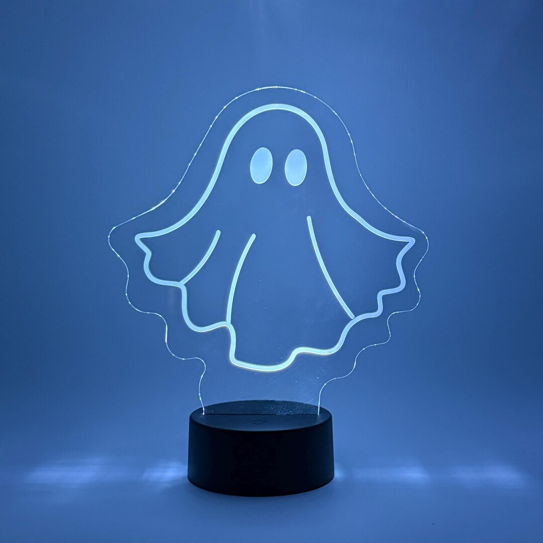 Halloween Ghost LED Sign: Spooky Desk Decor - Etsy