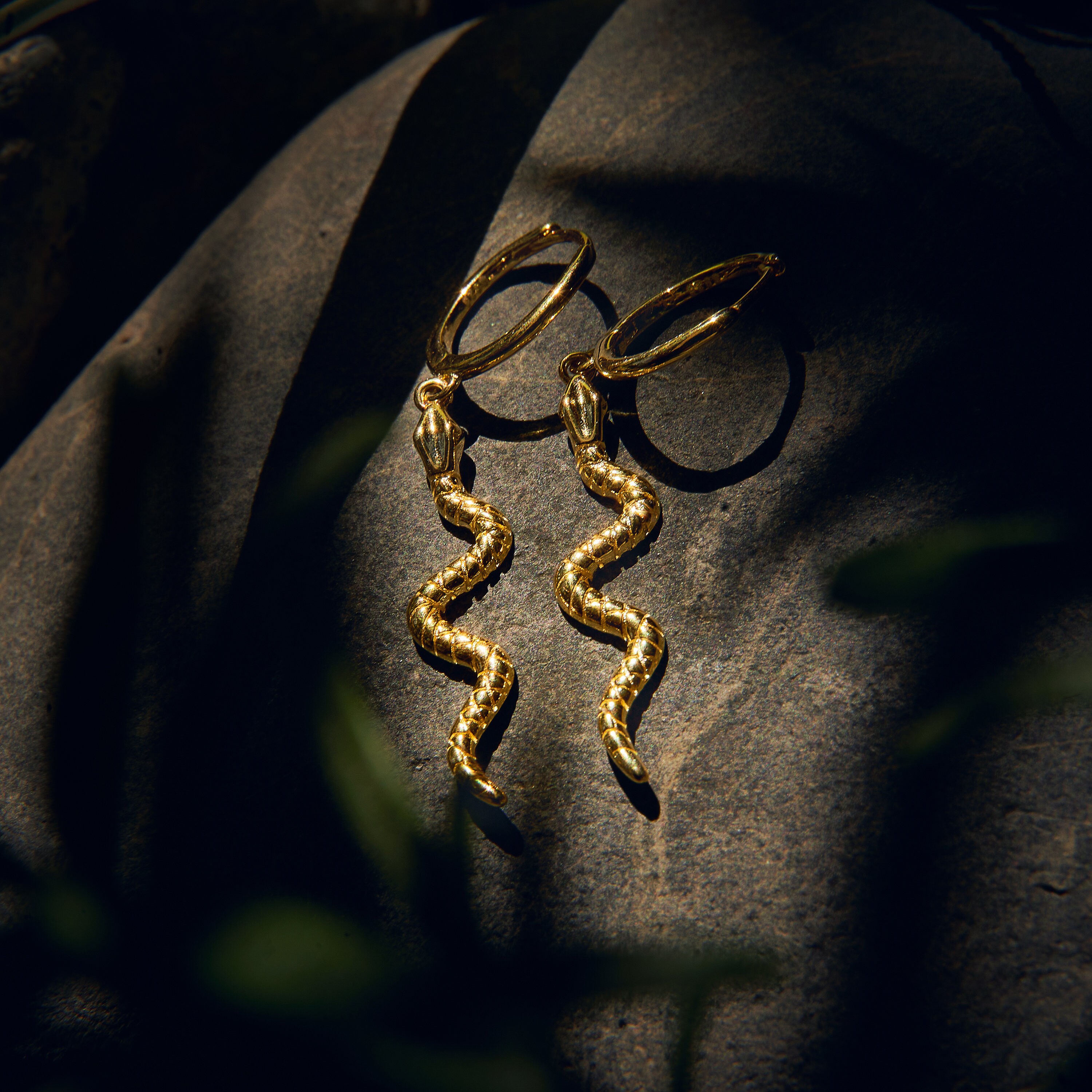 Snake Hoop Earrings Gold Snake Earrings Elegant Small Hoop | Etsy