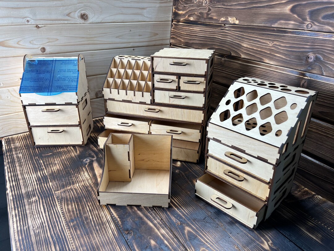 Module Makeup Organizer / Wooden Make up Organizer / Vanity Makeup ...