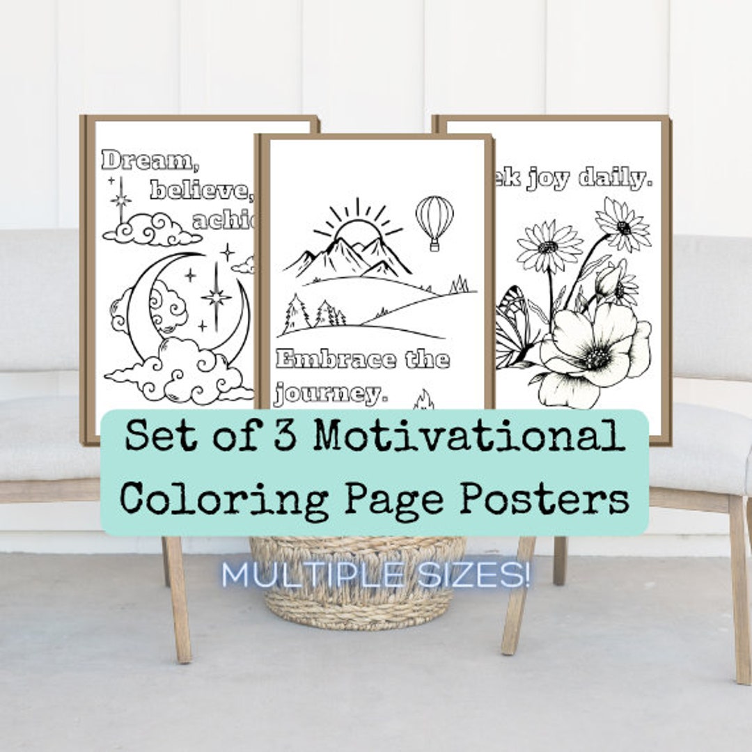 Motivational Coloring Posters Coloring Pages for Kids and Adults Home ...