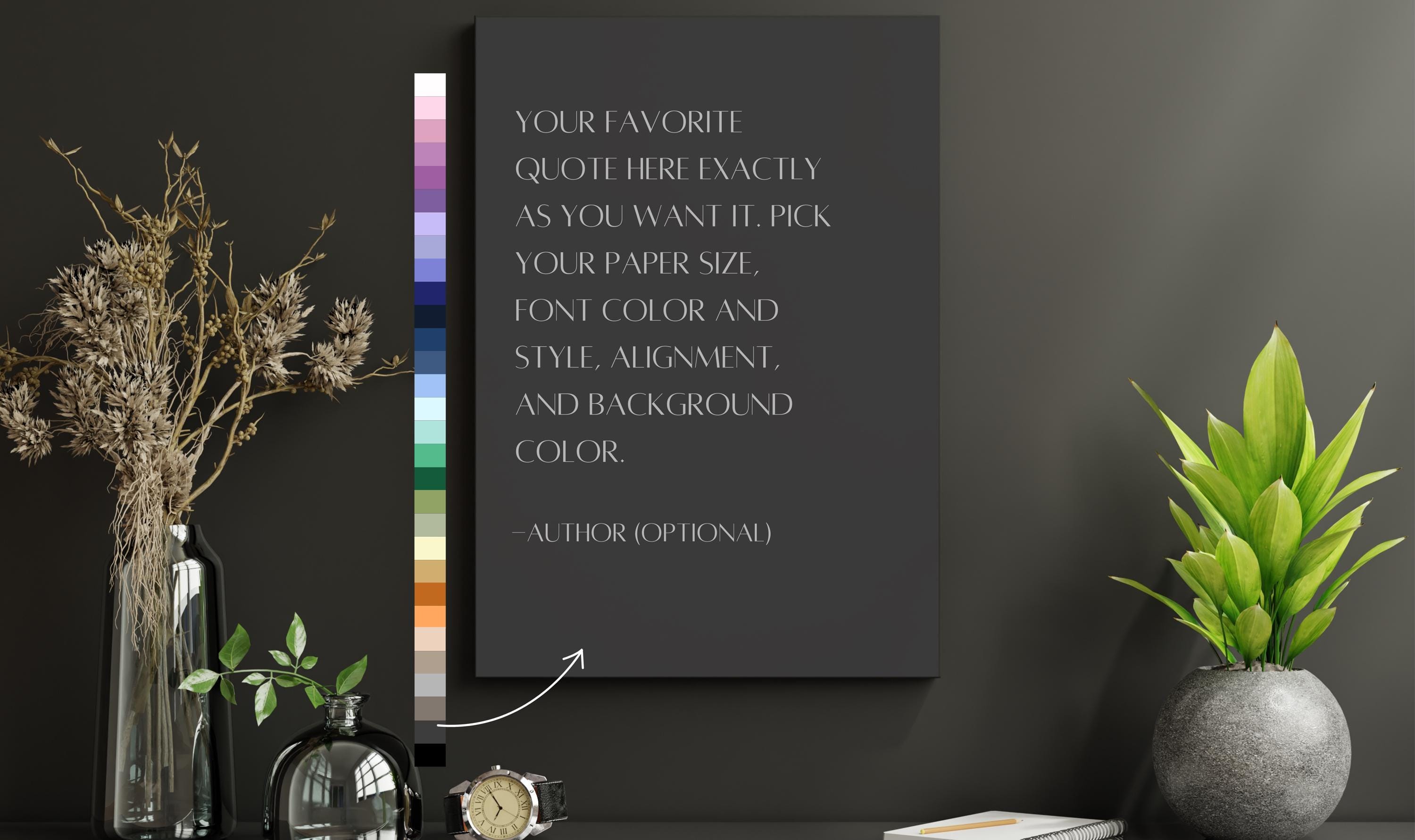 Custom Quote Wall Art Personalized Digital Print Gift a Motivational or ...