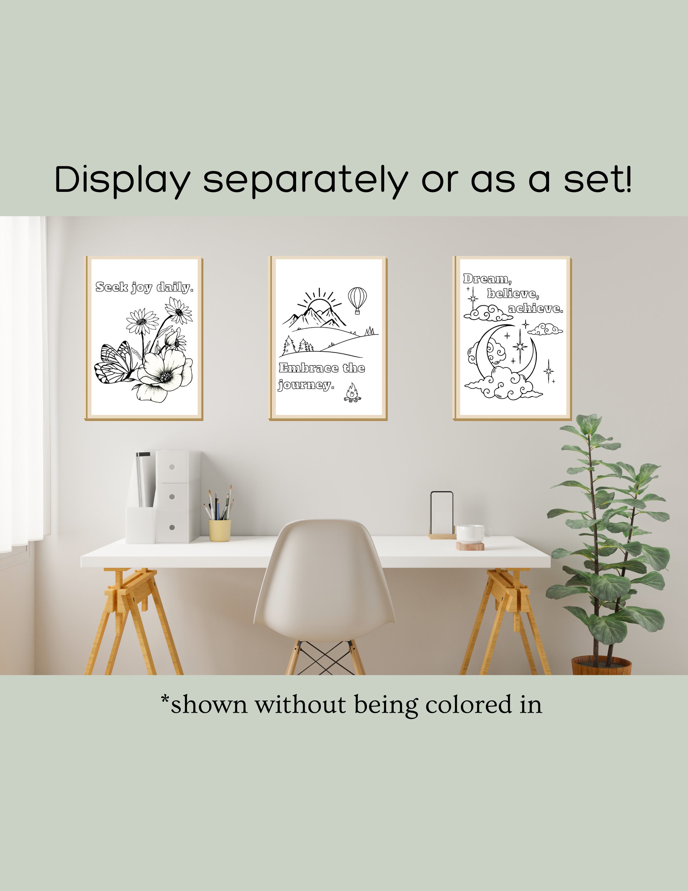 Coloring Posters Coloring Pages for Kids and Adults 11x8.5, 16x20 ...