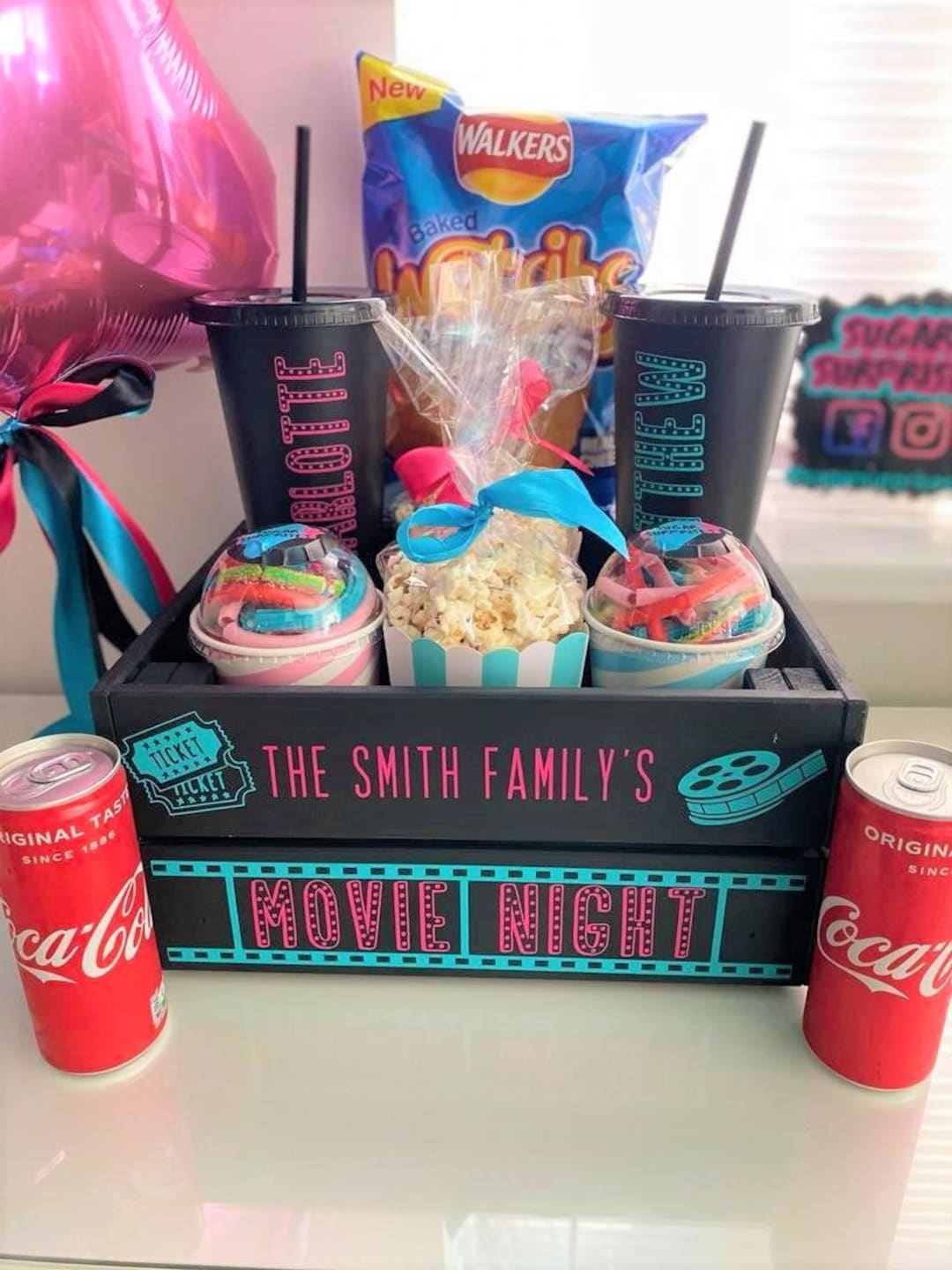 Personalized Movie Night in Box – Custom Names, Fill Your Own - Etsy