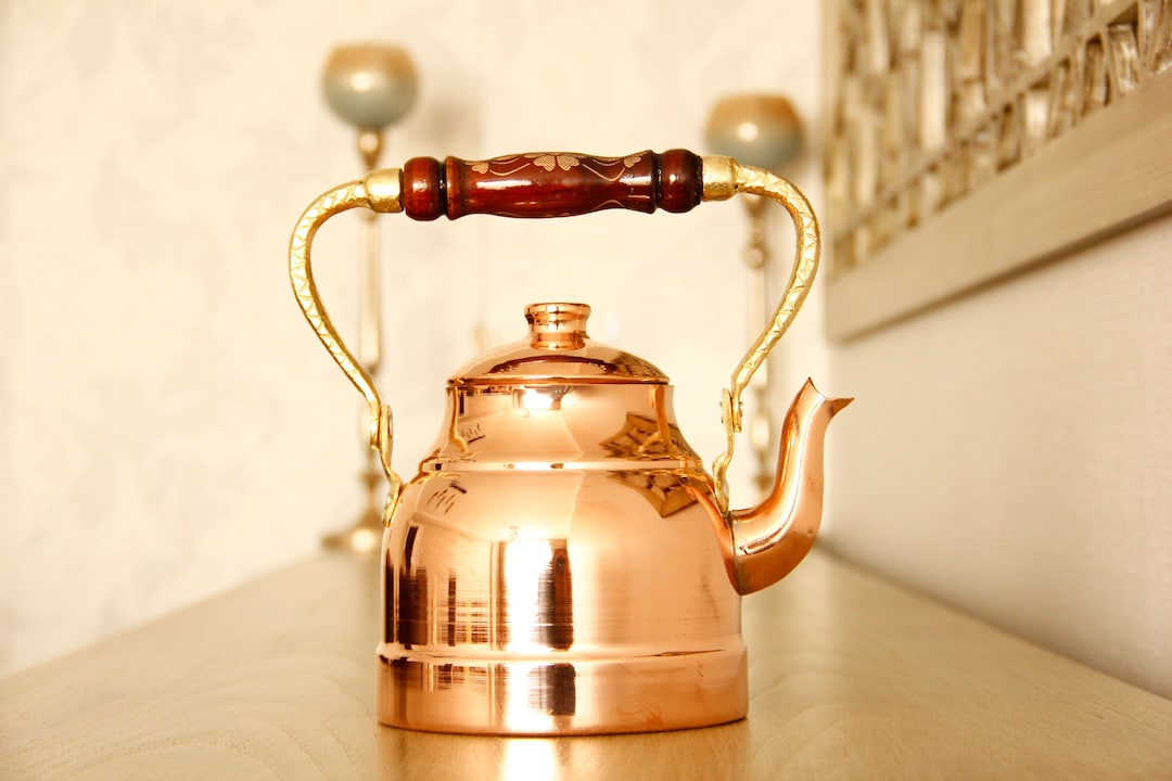 Handmade Copper Tea Kettle,stovetop Teapot,traditional Ottoman Copper ...