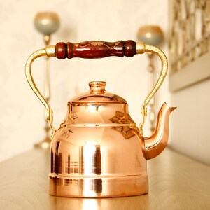 Handmade Copper Tea Kettle,stovetop Teapot,traditional Ottoman Copper ...