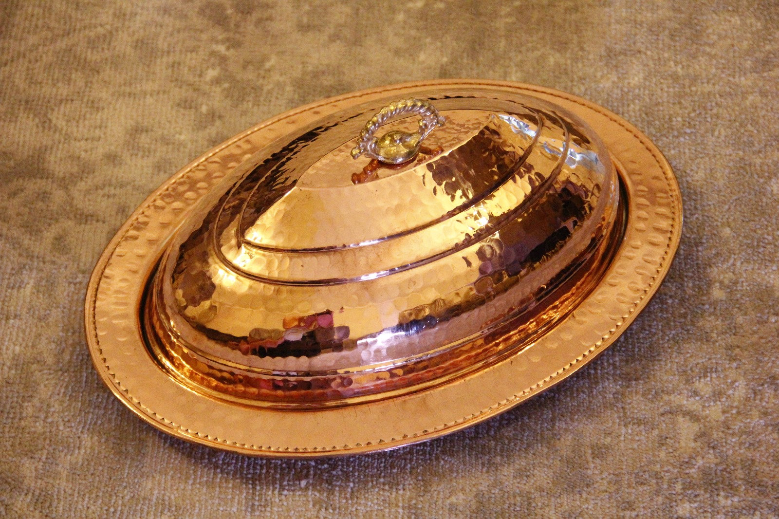 Handmade Oval Copper Serving Plate Serving Tray With Copper - Etsy