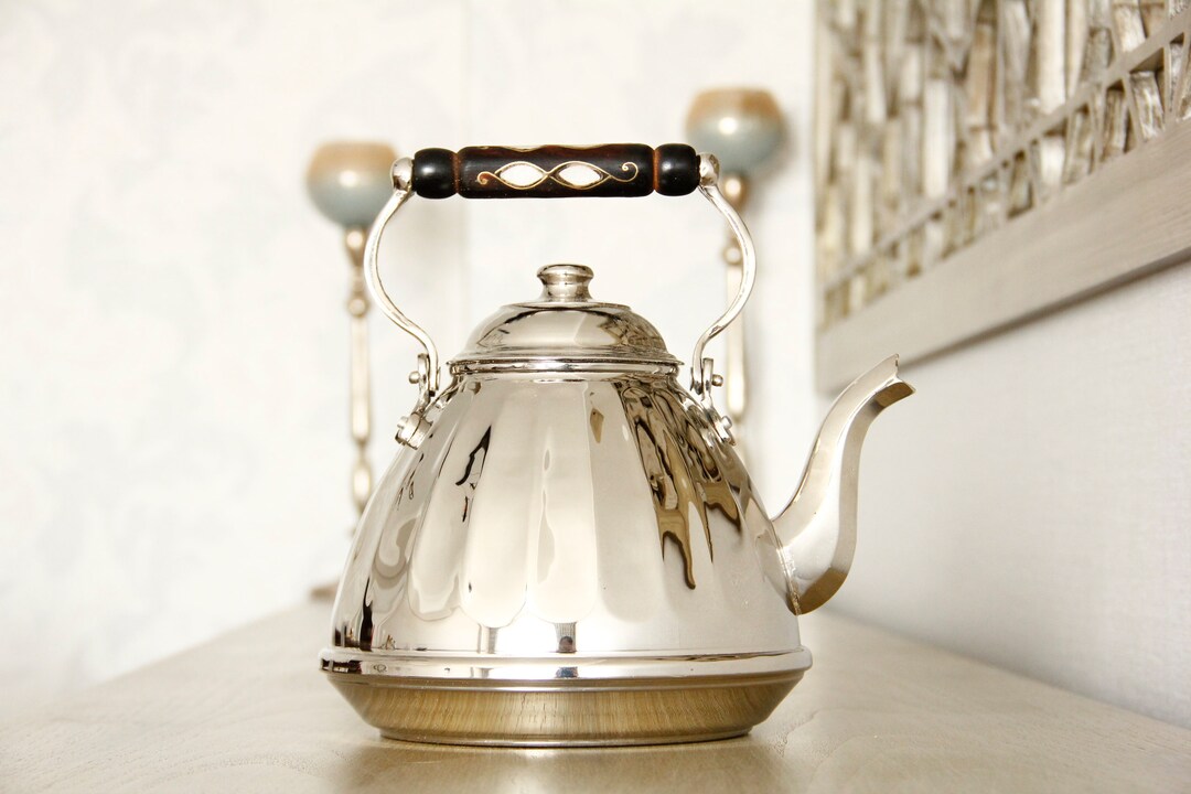 Large Handmade Copper Tea Kettle, Stovetop Teapot, Traditional Ottoman ...