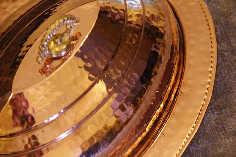 Handmade Oval Copper Serving Plate Serving Tray With Copper - Etsy