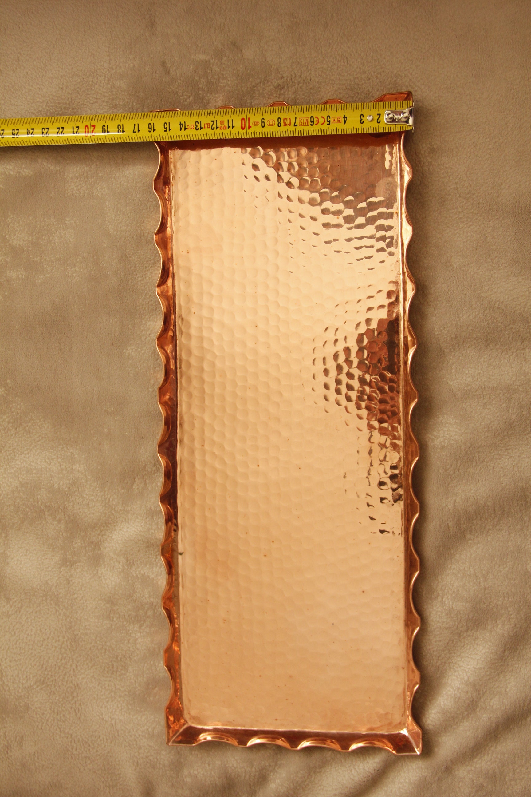 Handmade Copper Serving Tray Rectangular Tray Large Tray | Etsy