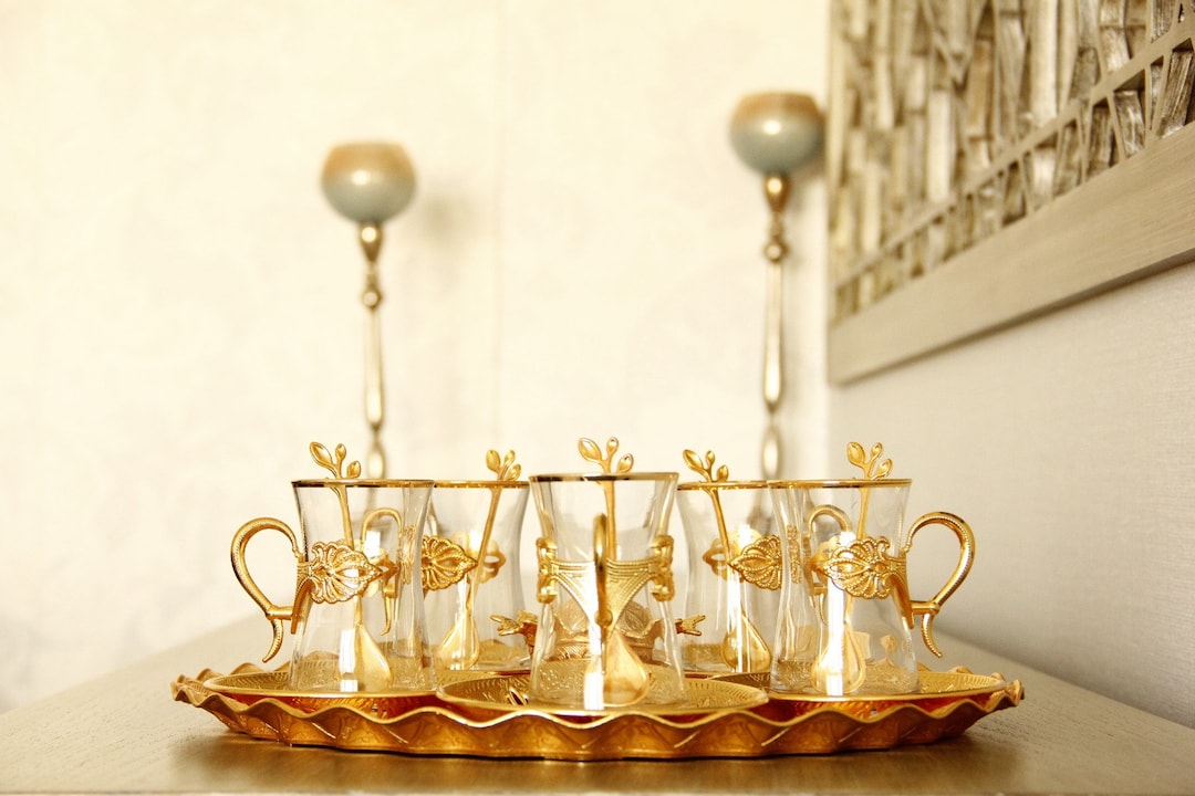 Glass Turkish Tea Set, Green Tea Cup, English Tea Set, Traditional ...