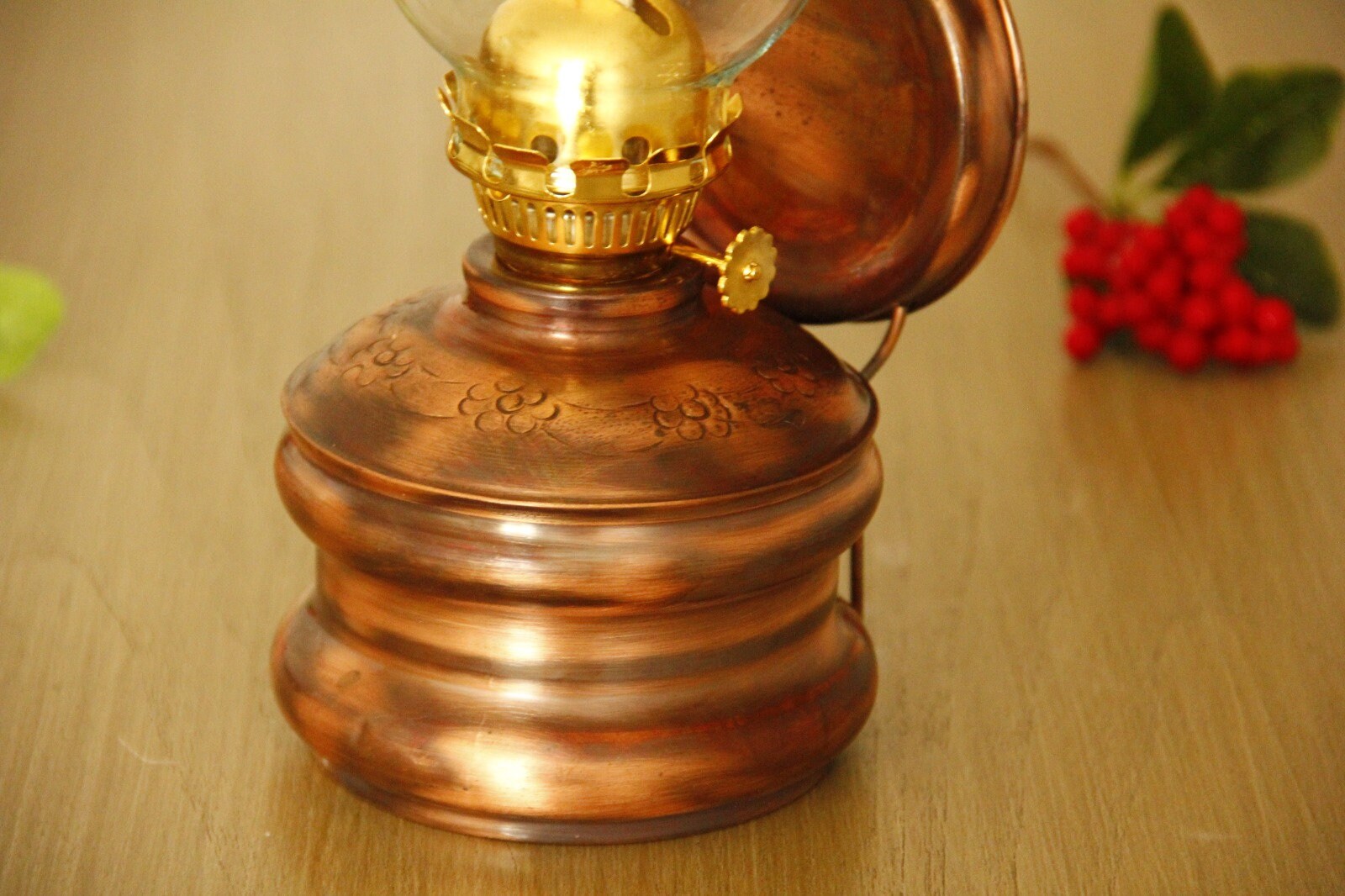 Vintage Oil Lamp Copper Oil Lamp Gas Lamp Pottery Oil Lamp - Etsy