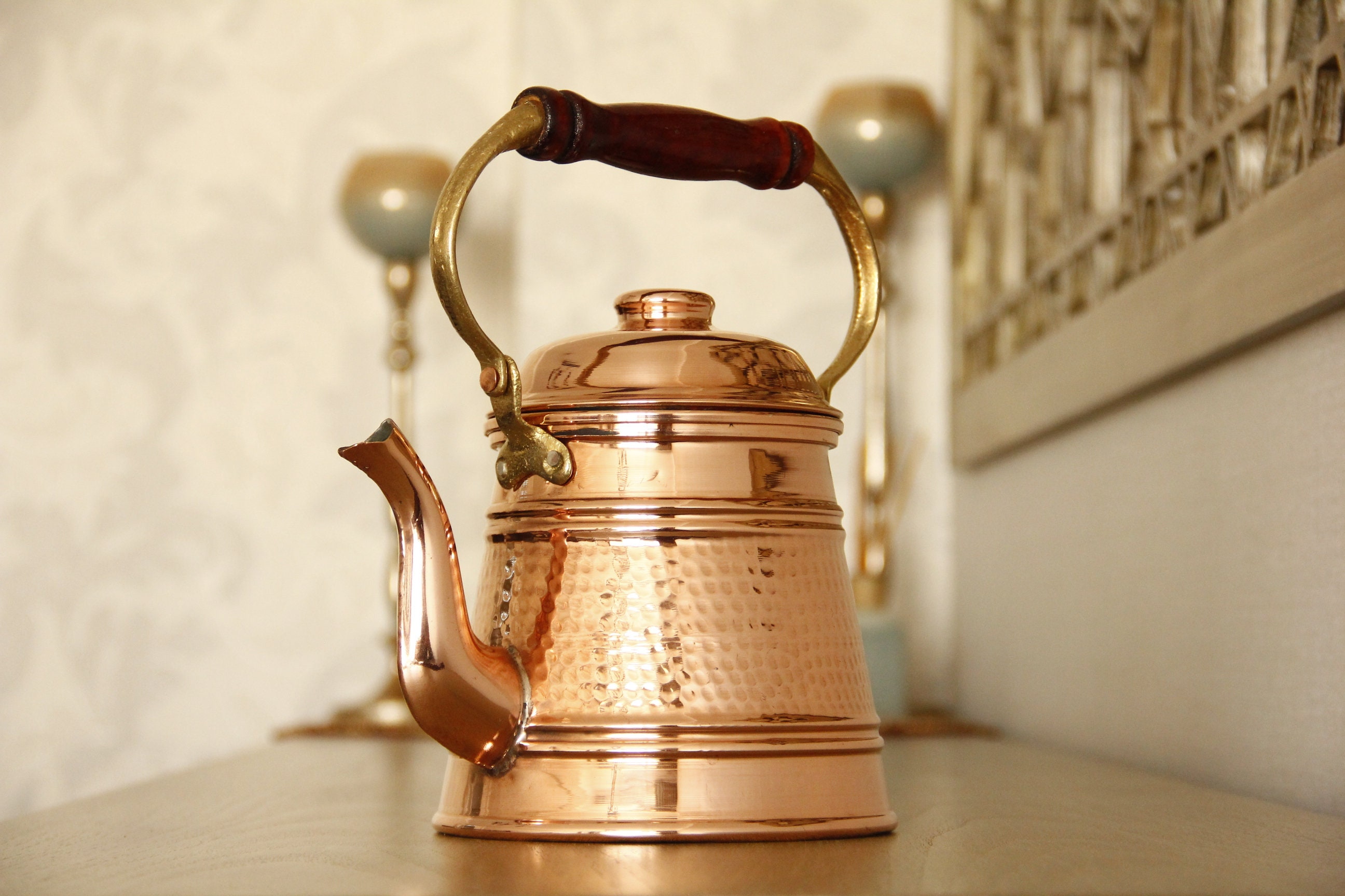 Handmade Copper Tea Kettle Stovetop Teapot Traditional - Etsy