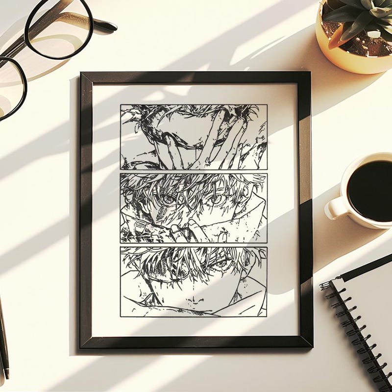 Gojo Satoru Manga Panels - Etsy