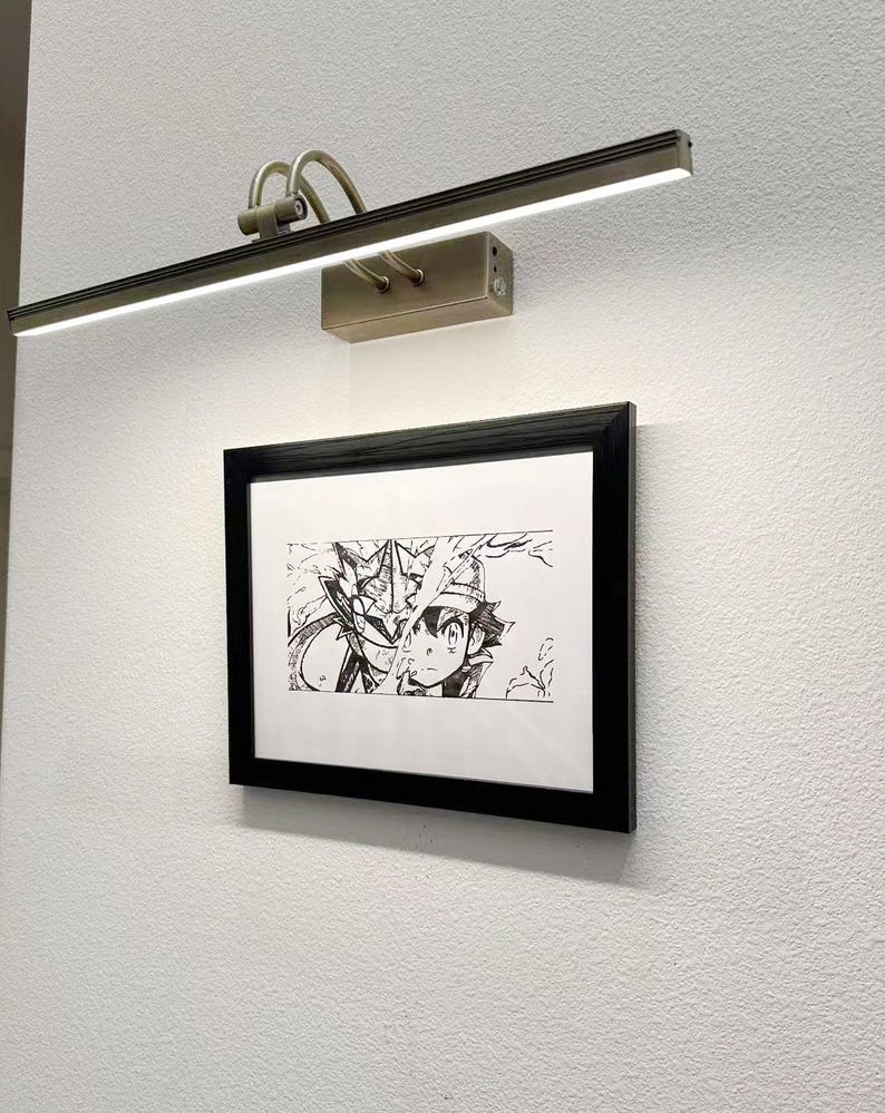 Hand Draw Pokemon Ash and Greninja Framed Real Pen Drawn Wall Art ...