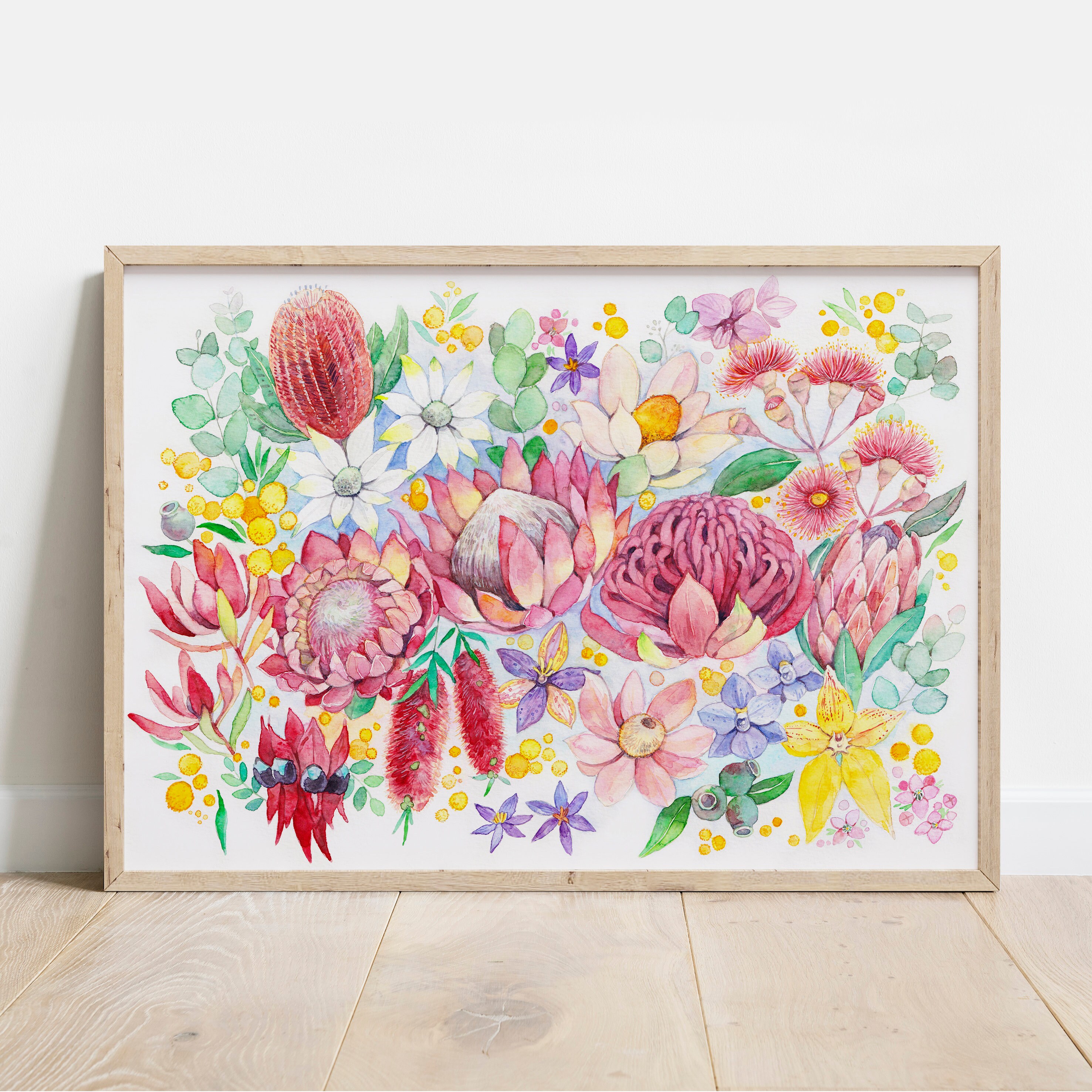 Australian Native Plants Art Watercolour Art Print Wall Art - Etsy ...