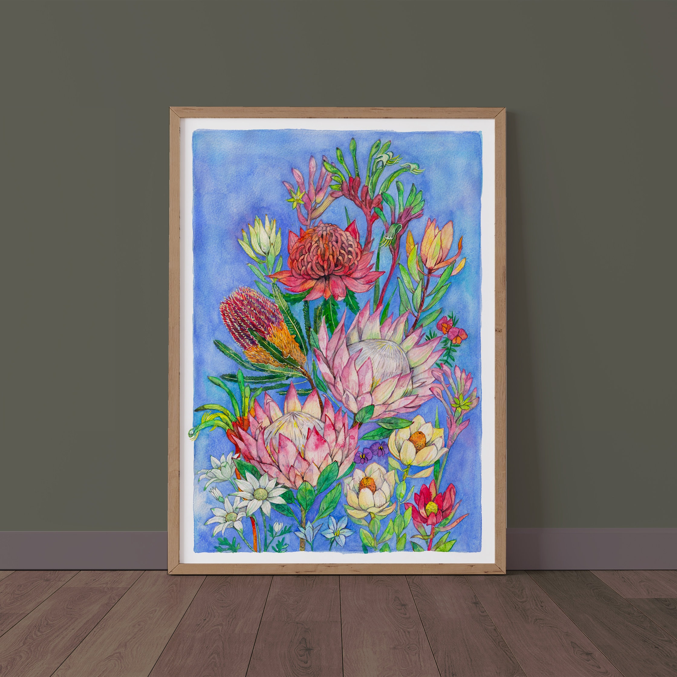 Australian Native Plants Art, Watercolour Art Print, Wall Art ...