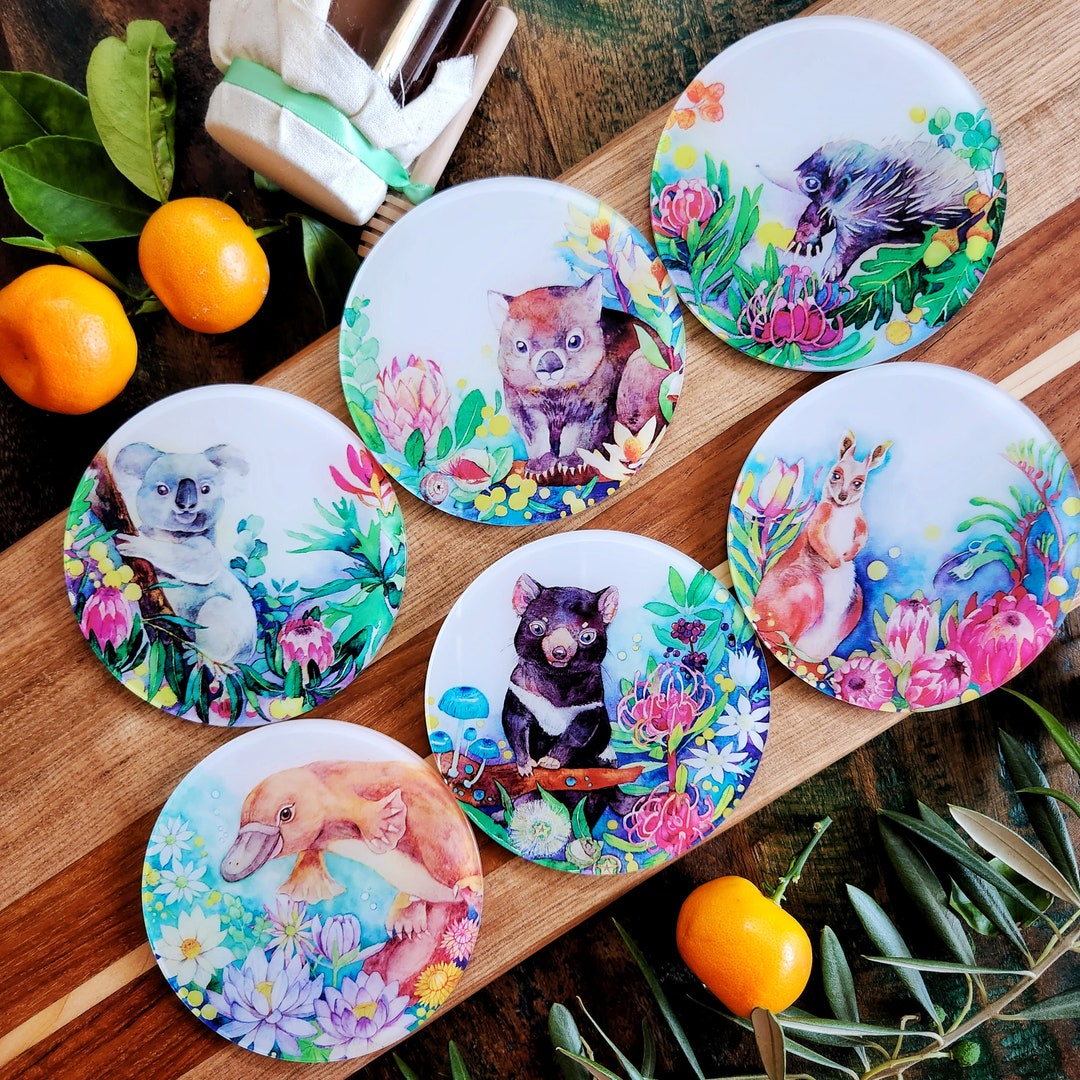 Australian Animal Coaster From Original Watercolour Painting, Cute ...