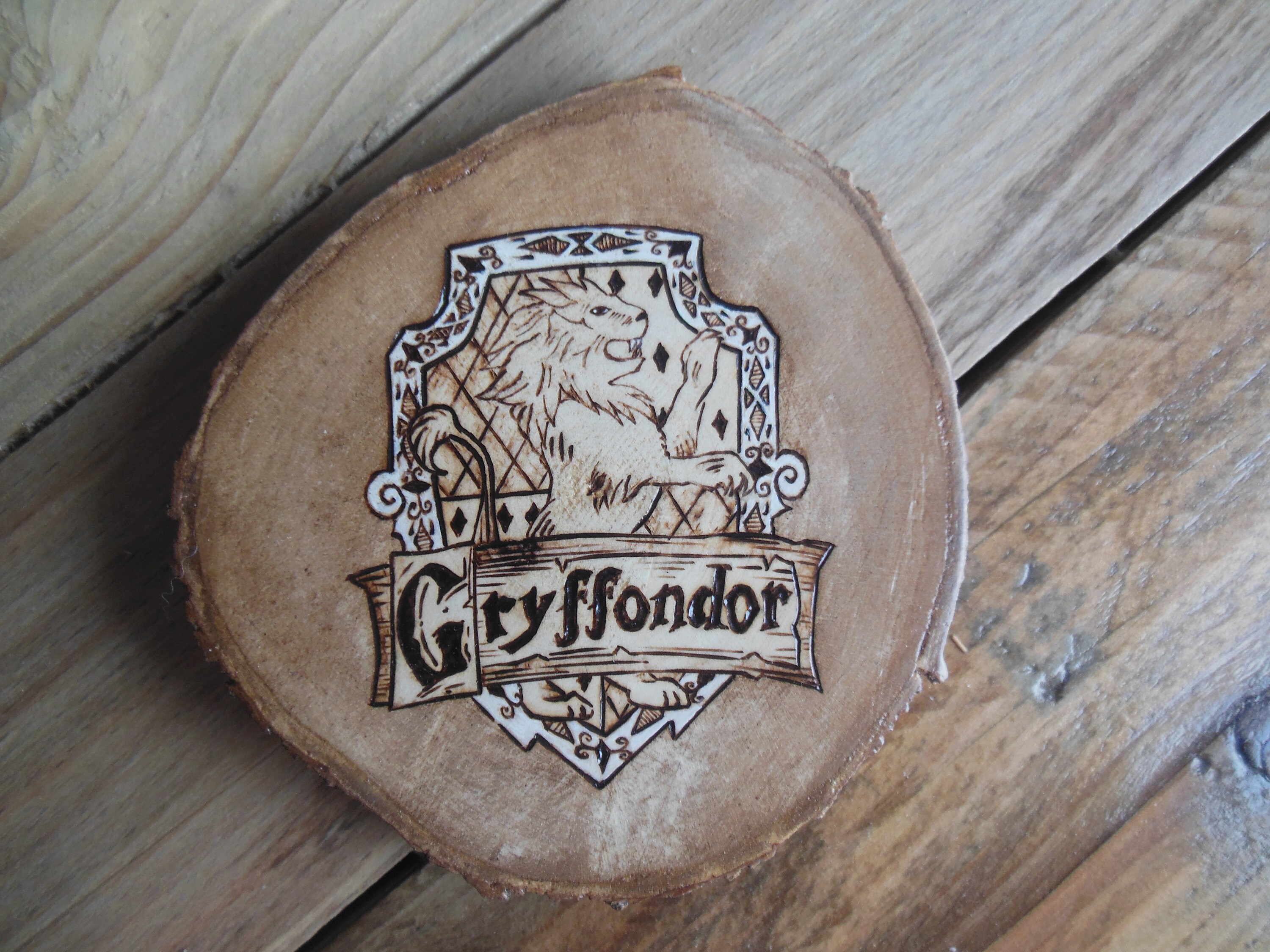Set of 4 Wooden Logs harry Potter Houses Handmade - Etsy UK