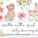 Scrapbook Paper Pad Extras Set Hello Little Girl - Etsy