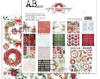 Scrapbook Paper Pad 12 X 12 Christmas Treasure - Etsy