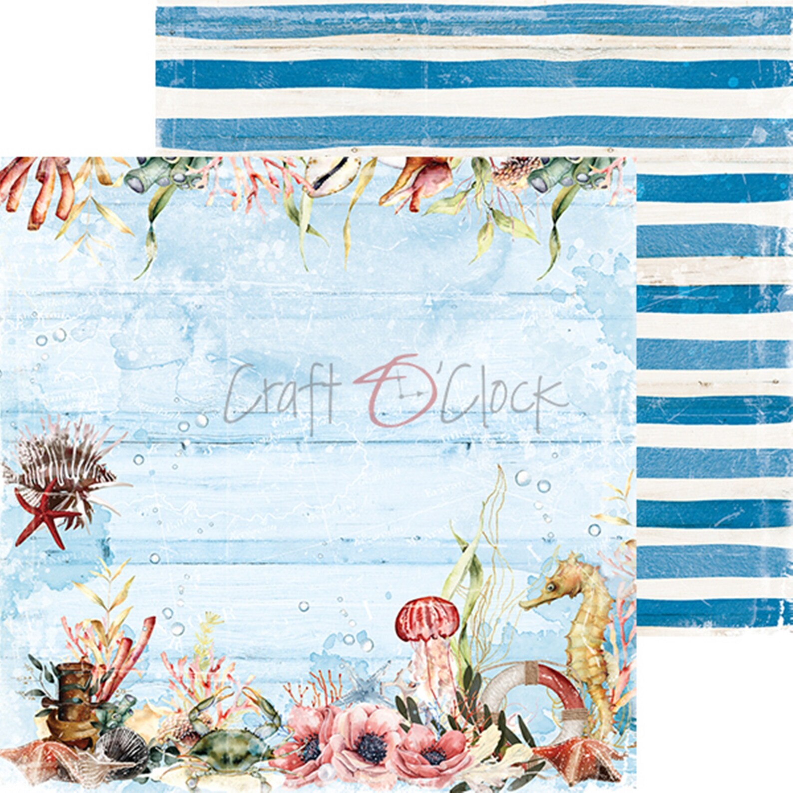 Scrapbook Paper Pad 8 X 8 Seaside Greetings - Etsy