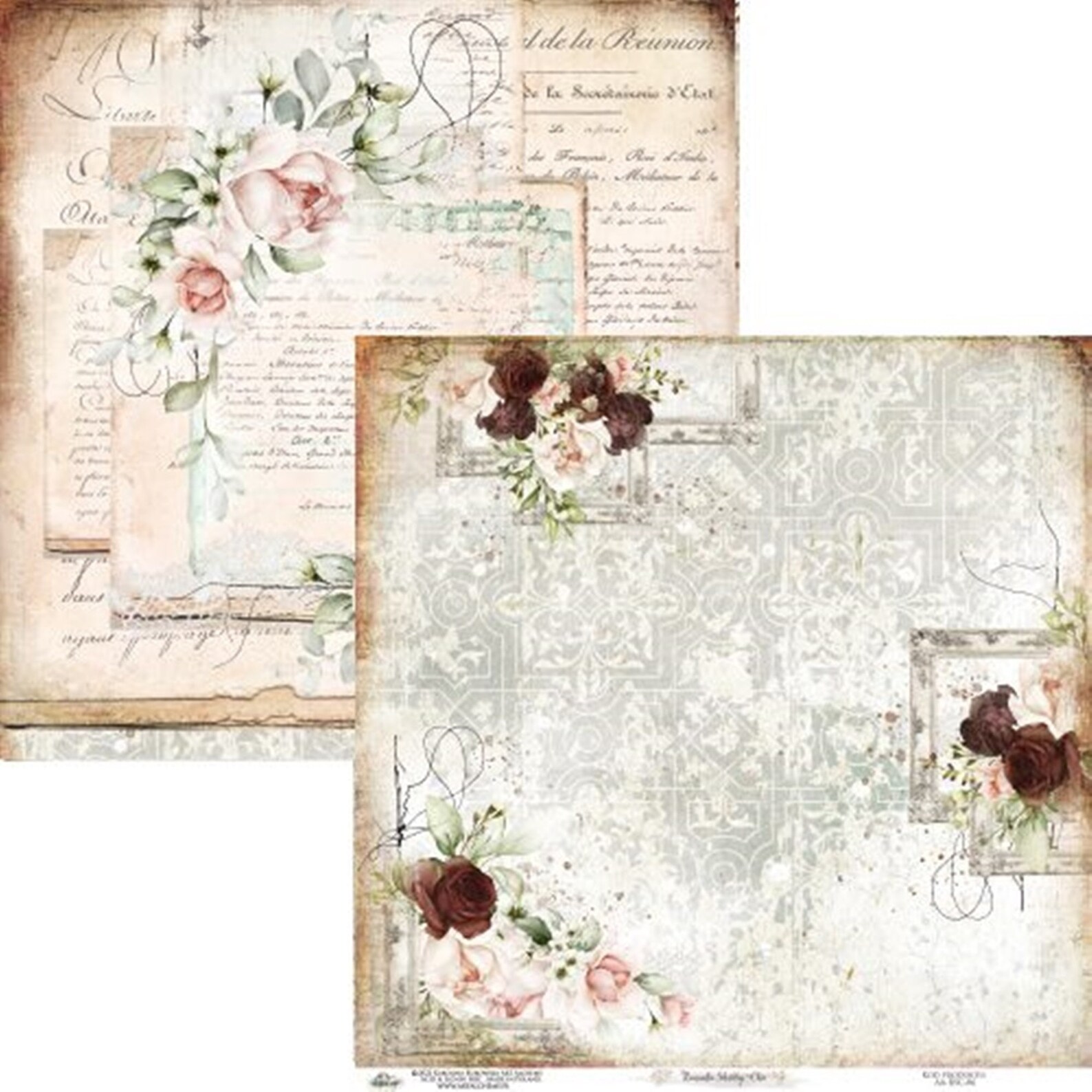 Scrapbook Paper Pad 12 X 12 Romantic Shabby Chic - Etsy