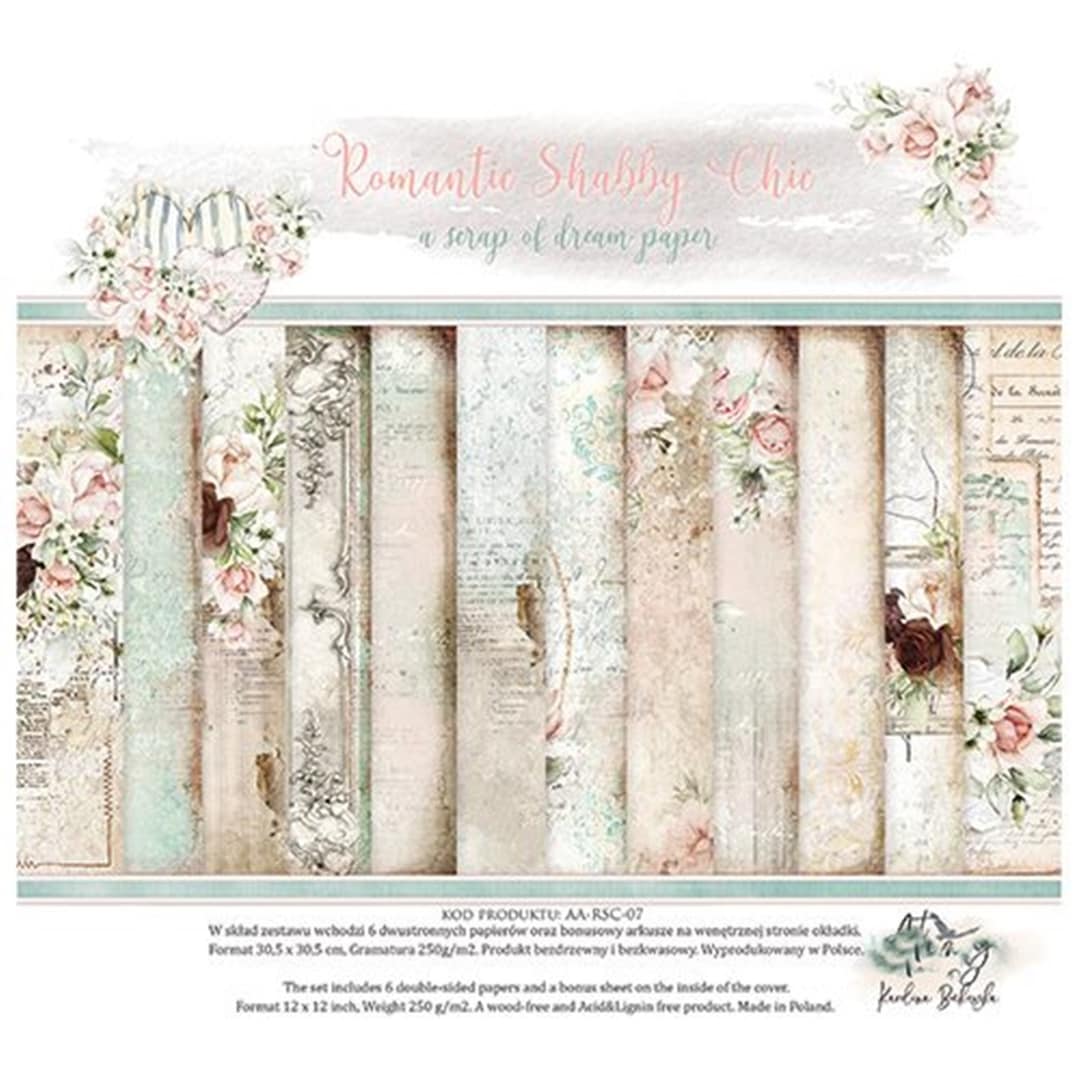 Scrapbook Paper Pad 12 X 12 Romantic Shabby Chic - Etsy