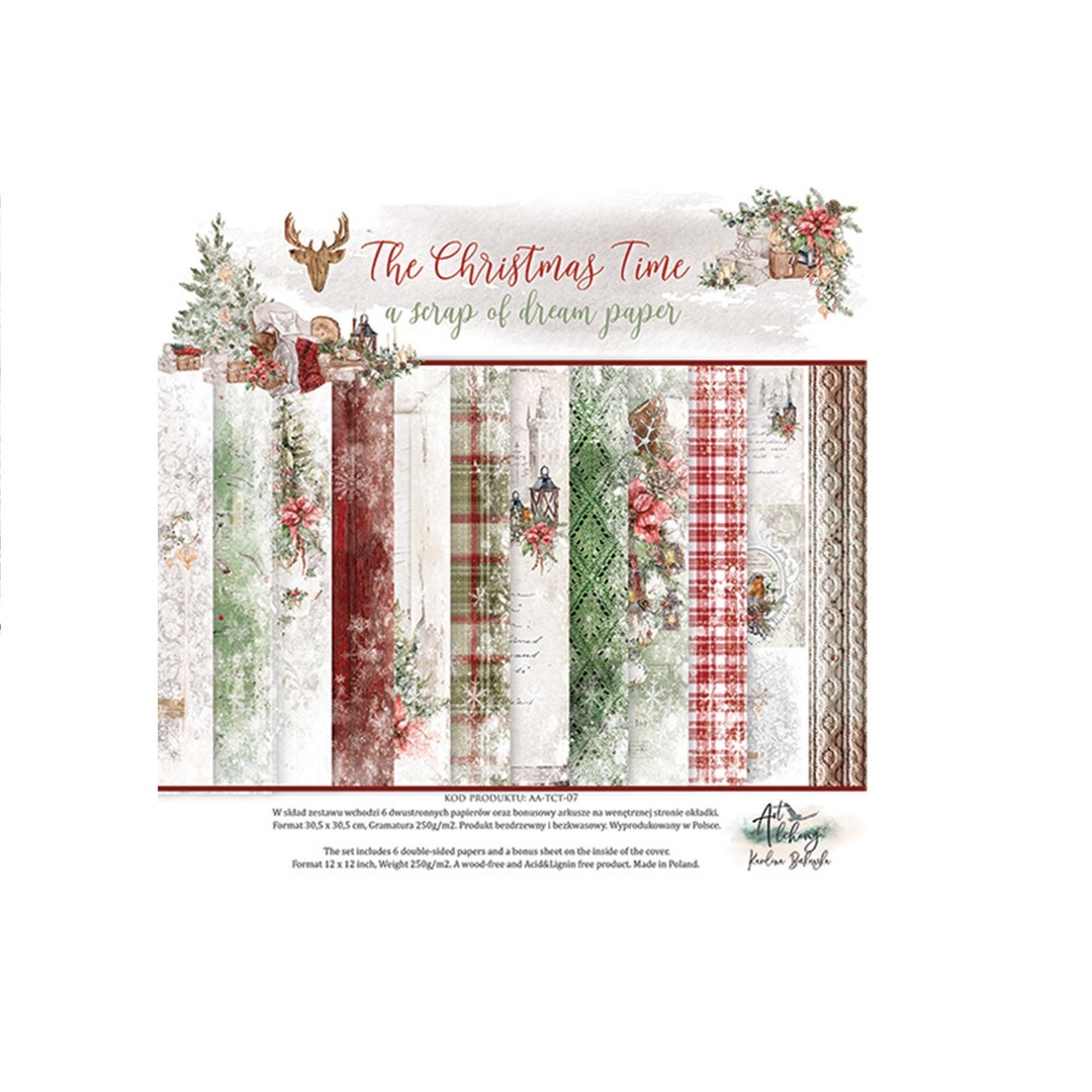 Scrapbook Paper Pad 12 X 12 the Christmas Time - Etsy