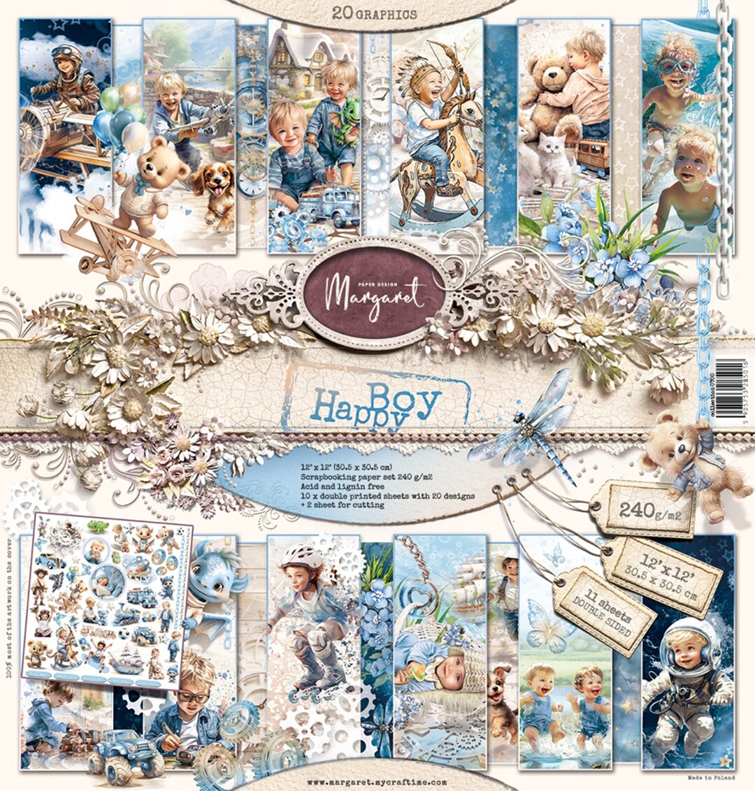 Scrapbook Paper Pad 12 X 12 Happy Boy - Etsy