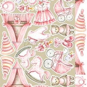 Scrapbook Paper Pad Extras Set Hello Little Girl - Etsy