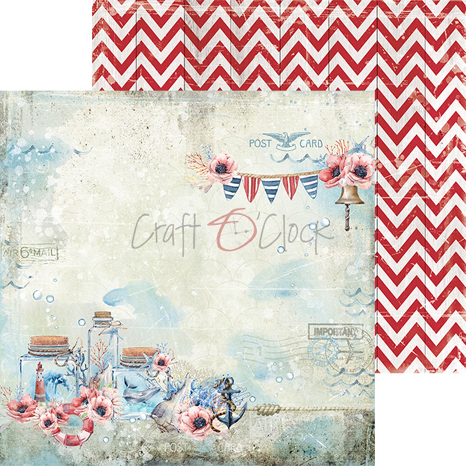 Scrapbook Paper Pad 8 X 8 Seaside Greetings - Etsy