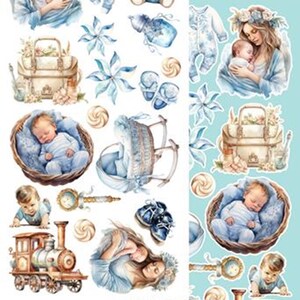 Scrapbook Paper Pad Extras Set Hello Baby Boy - Etsy