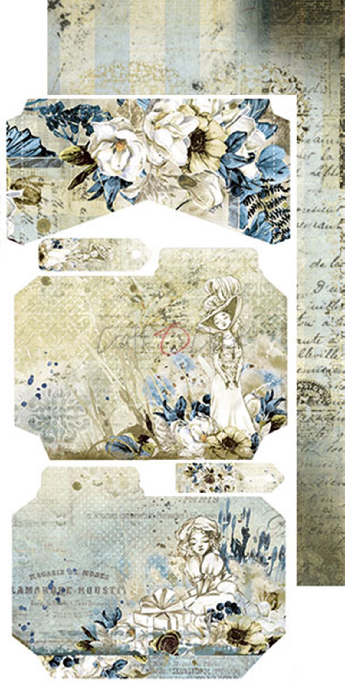 Scrapbook paper pad Junk Journal extras set Lovely When You | Etsy