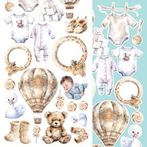 Scrapbook Paper Pad Extras Set Hello Baby Boy - Etsy