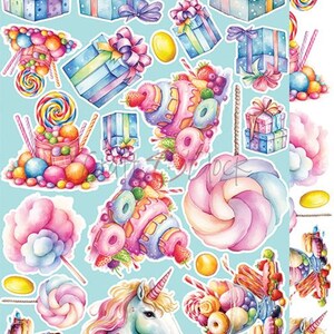 Scrapbook Paper Pad Extras Set Unicorn Sweet - Etsy