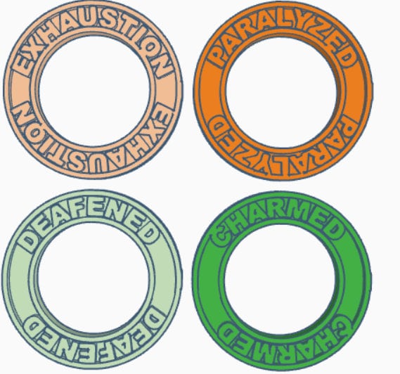 3D Printed D&D Condition Markers SLT File - Etsy