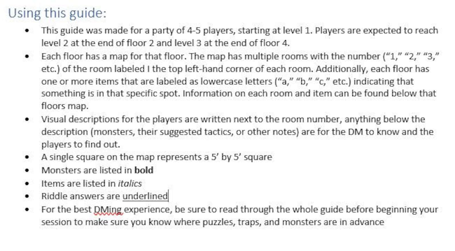 D&D 5e Level 1-3 Dungeon Adventure - A Premade Mini-campaign for Dnd ...
