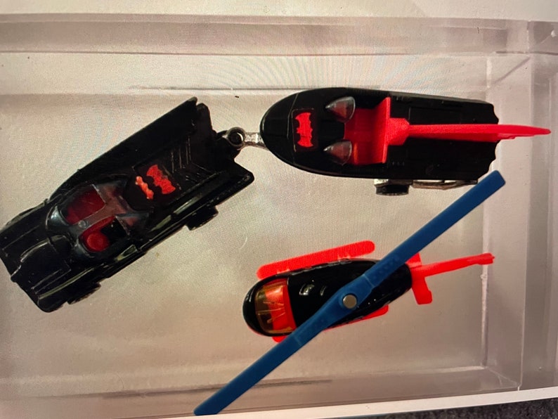 1976 CORGI JUNIOR Batman 78 Batcopter, Batmobile, Batbvoat & Battrailer ...