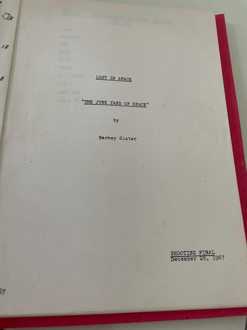 Lost in Space Season 3 FINAL EPISODE Script: "the Junk Yard of Space ...