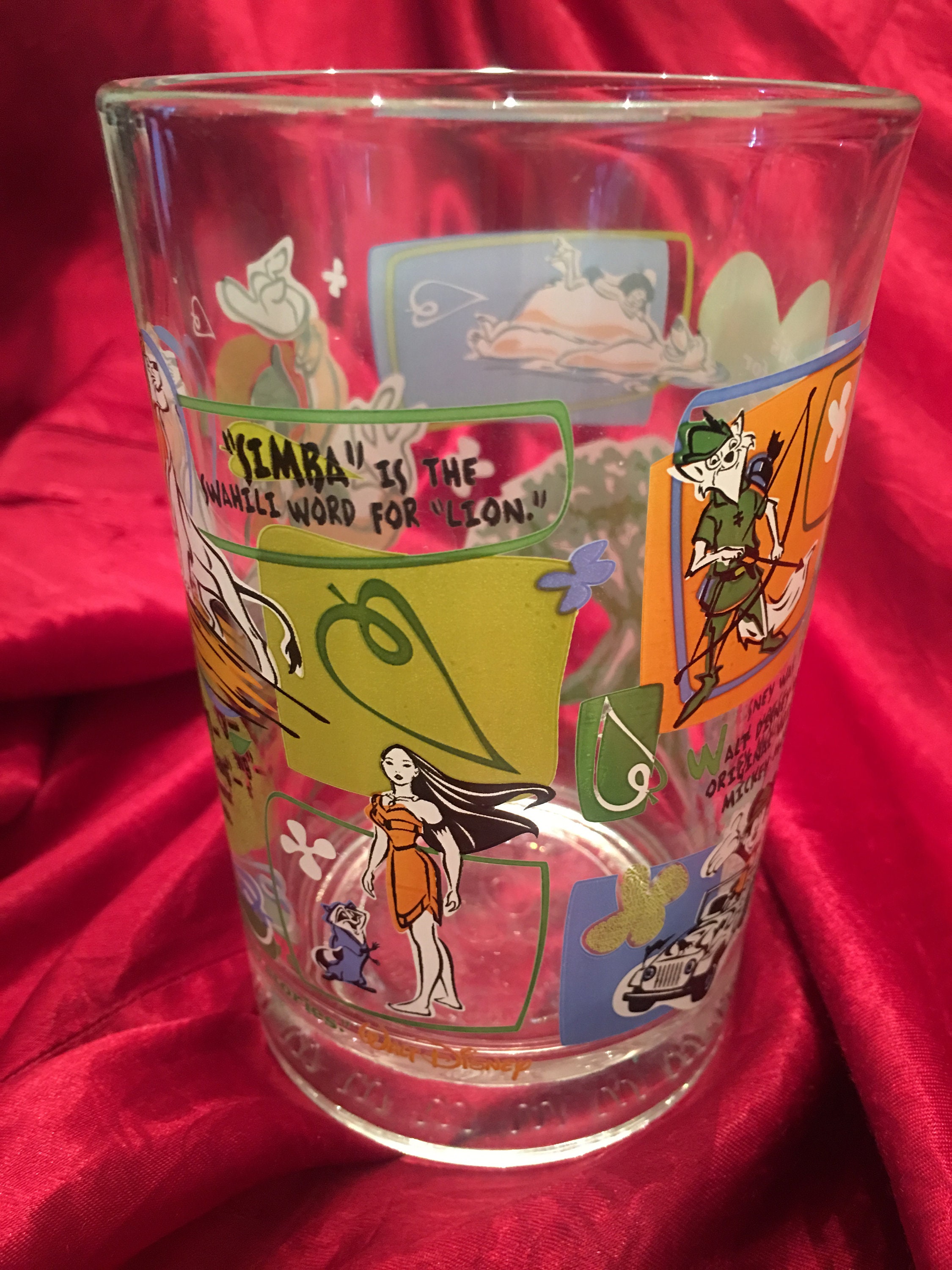 DISNEY 100th Anniversary Glass - Micky Mouse the Jungle Book Goofy Lion ...